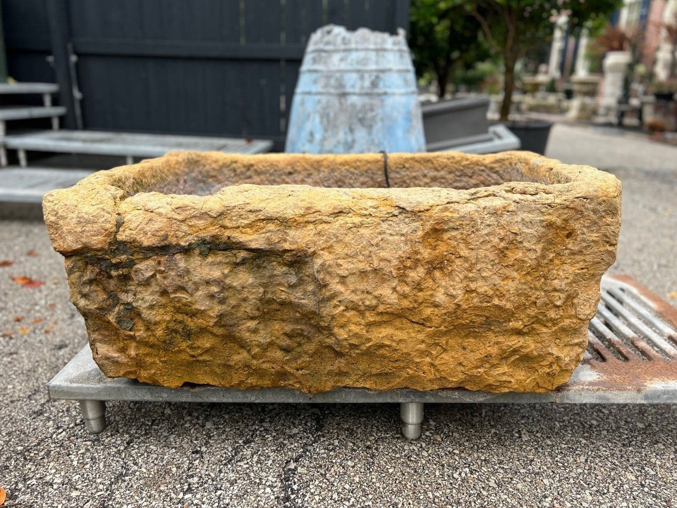 Antique Carved Stone Yorkshire Trough – Hortus by Craig Bergmann